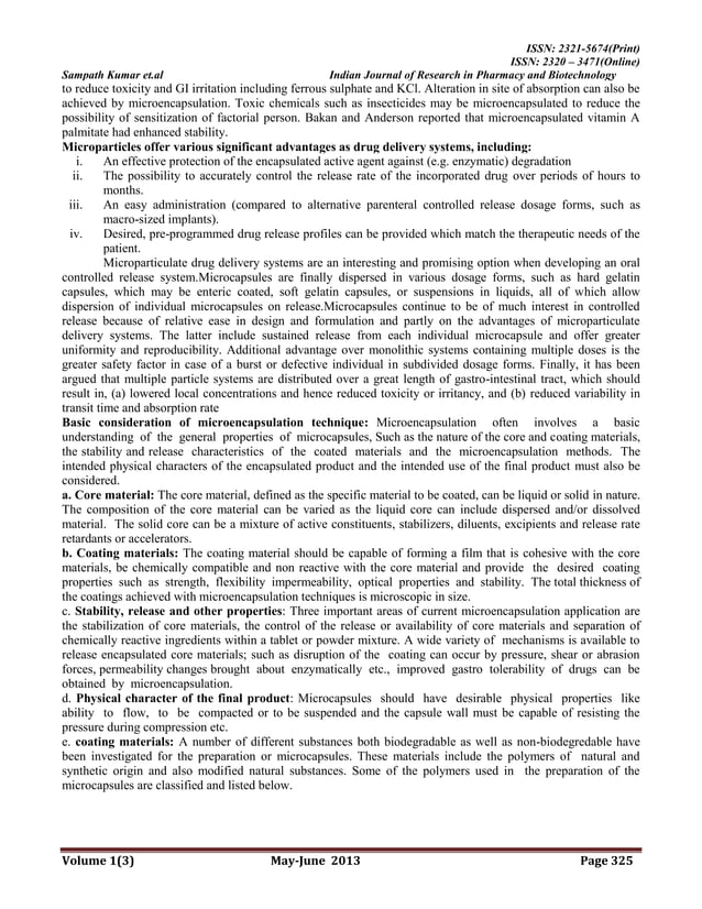 Microencapsulation Technology Pdf