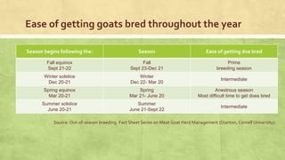 Out of-season breeding and accelerated birthing | PPTX
