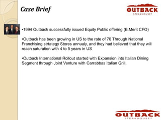 Outback Strategic Marketing Analysis | PPT