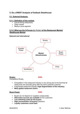 Outback Steakhouse - Case Study | PDF