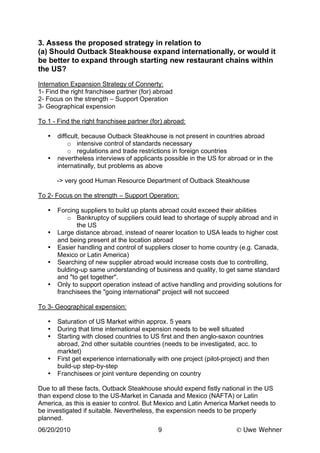 Outback Steakhouse - Case Study | PDF