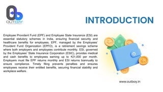 introduction of EPF and ESI Returns presented by outbay | PDF