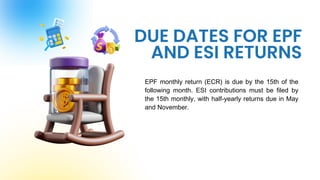 introduction of EPF and ESI Returns presented by outbay | PDF