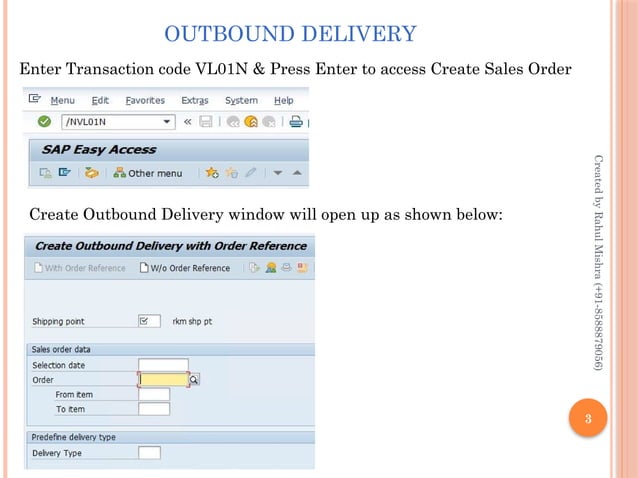 OUTBOUND DELIVERY sales and. Distribution.pptx