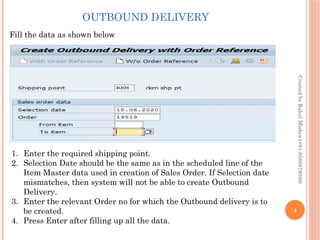 OUTBOUND DELIVERY sales and. Distribution.pptx