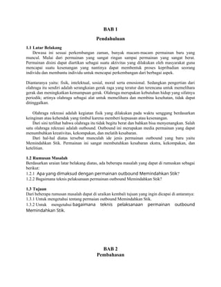 Outbound memindahkan stick untuk p.didik | PDF