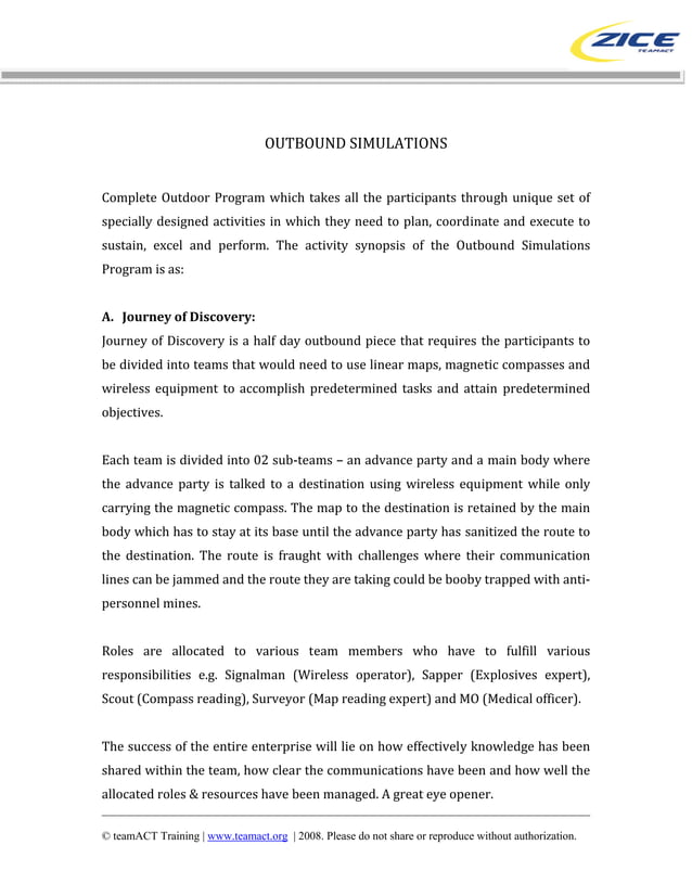 Outbound simulations | PDF