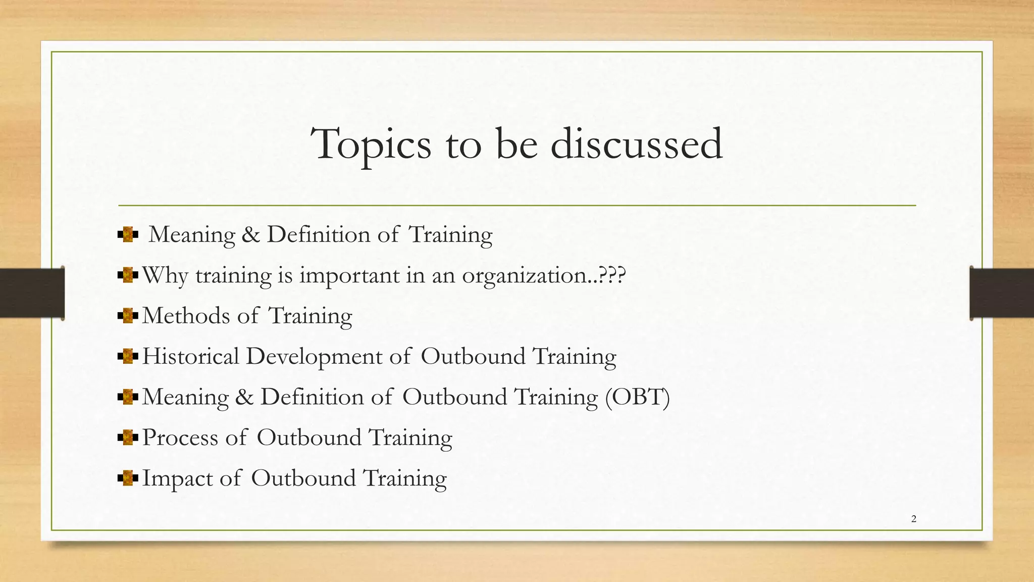 Outbound training | PPTX