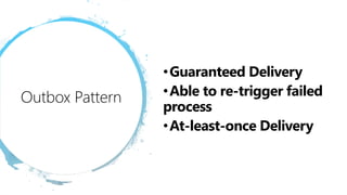 Asynchronous Processing with Outbox Pattern in .NET Core 3.0 | PPT