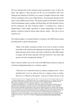 Outbreak FMD in the UK (2001) lessons not learned | PDF