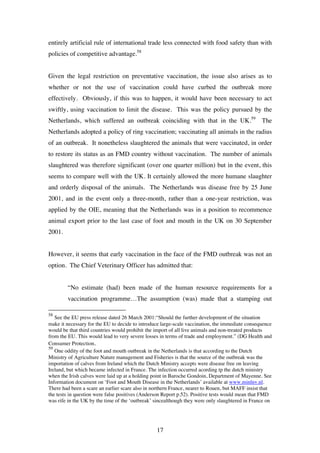 Outbreak FMD in the UK (2001) lessons not learned | PDF