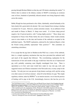 Outbreak FMD in the UK (2001) lessons not learned | PDF