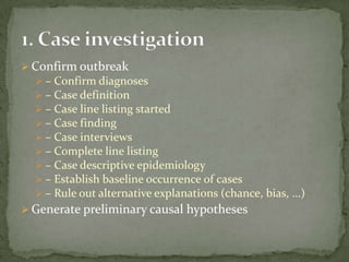 Outbreak Investigation | PPTX