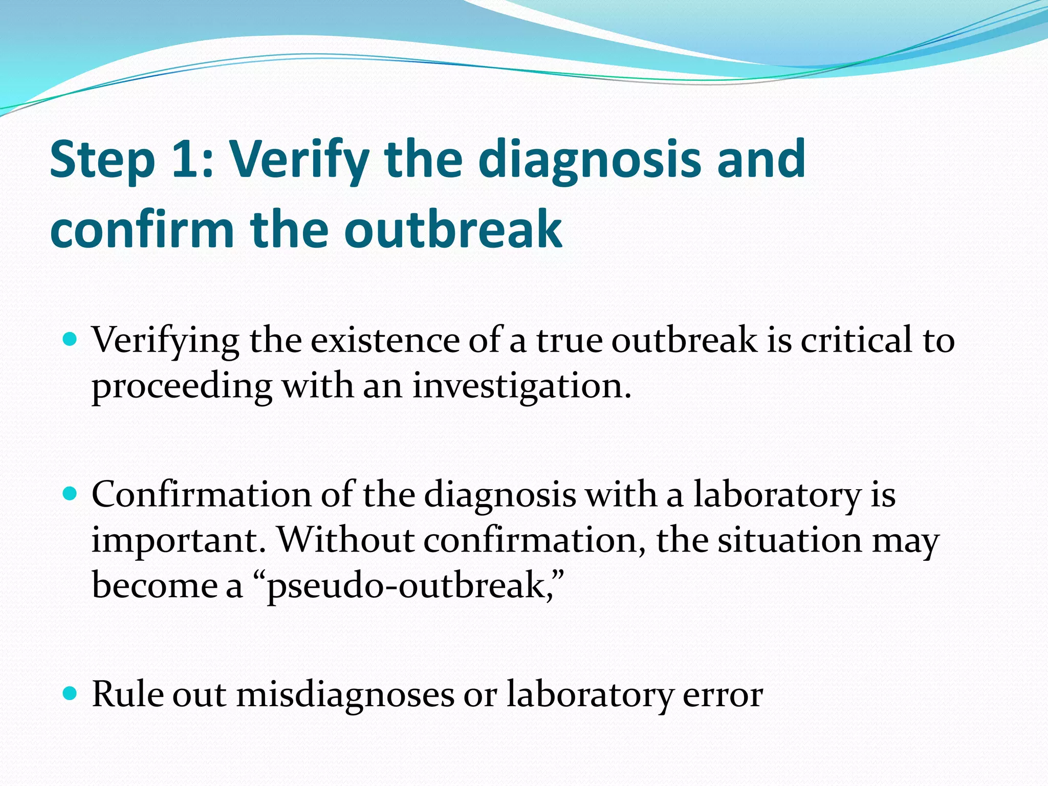 Outbreak investigation | PPT