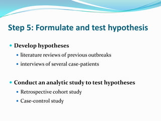 Outbreak investigation | PPT