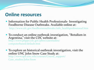 Outbreak investigation | PPT