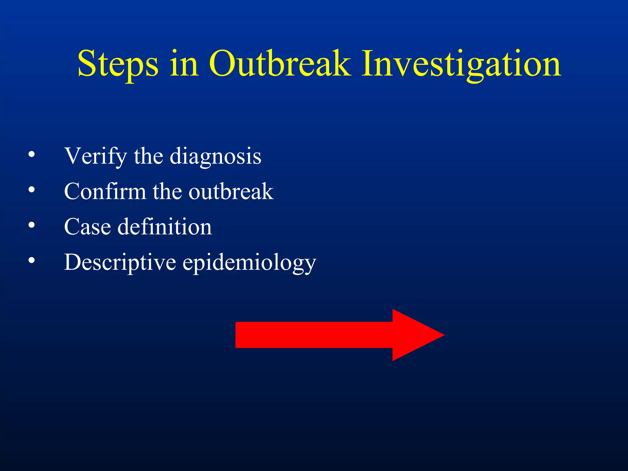 Outbreak investigation | PPT