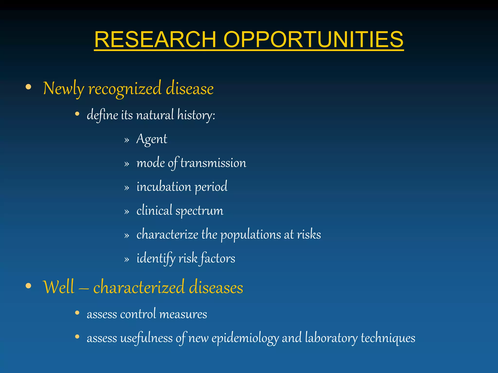 Outbreak investigation | PPTX
