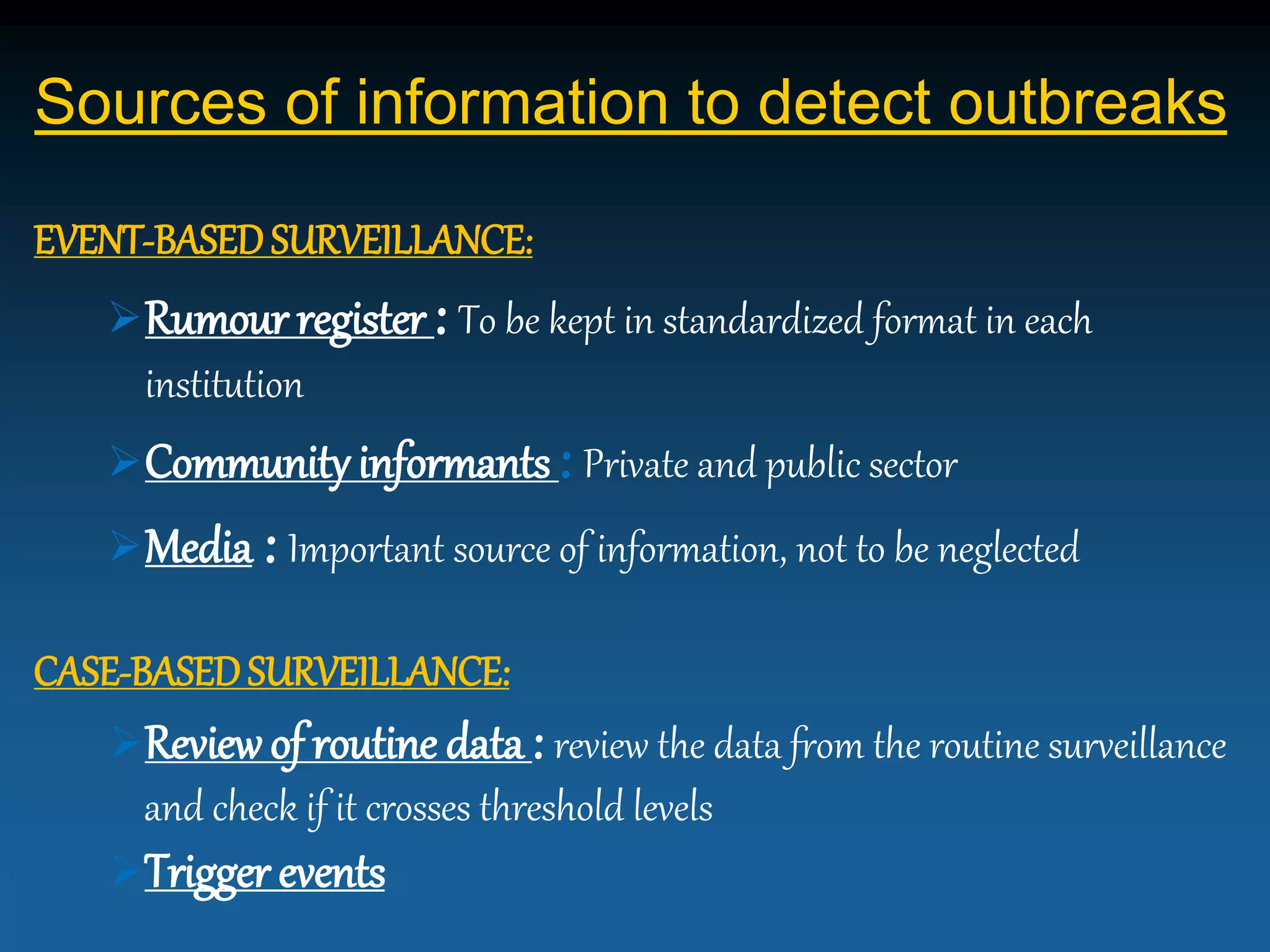 Outbreak investigation | PPTX | Infectious Diseases | Diseases and ...