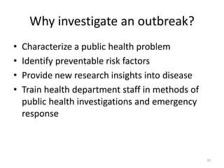 Outbreak investigation. | PPTX