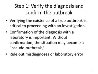 Outbreak investigation. | PPTX