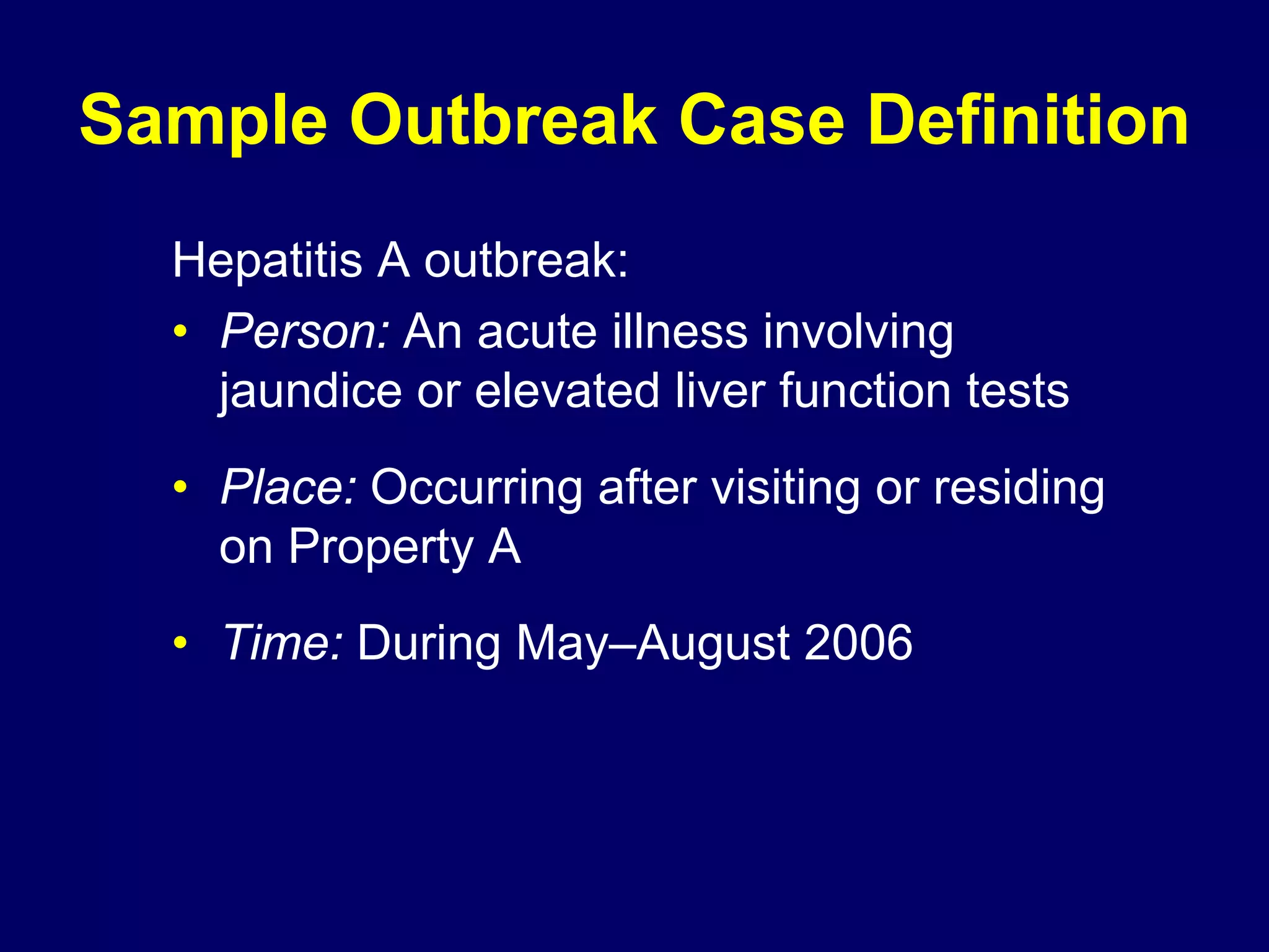 Outbreak investigation steps | PDF