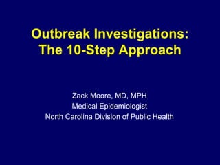 Outbreak investigation steps | PDF