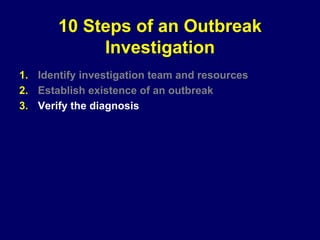 Outbreak investigation steps | PDF