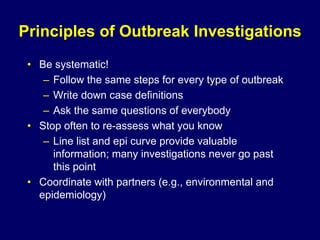 Outbreak investigation steps | PDF