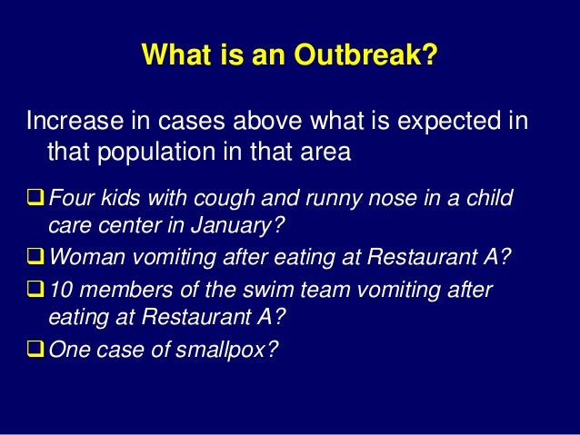 Outbreak investigation steps