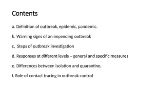 Outbreak Management including Quarantine, Isolation, Contact Tracing.pptx