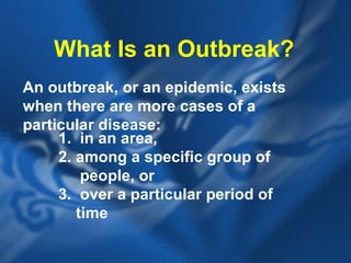 Outbreak of disease ---www | PPT