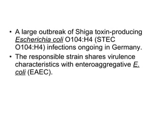 Outbreak of shiga toxin producing e coli | PPT