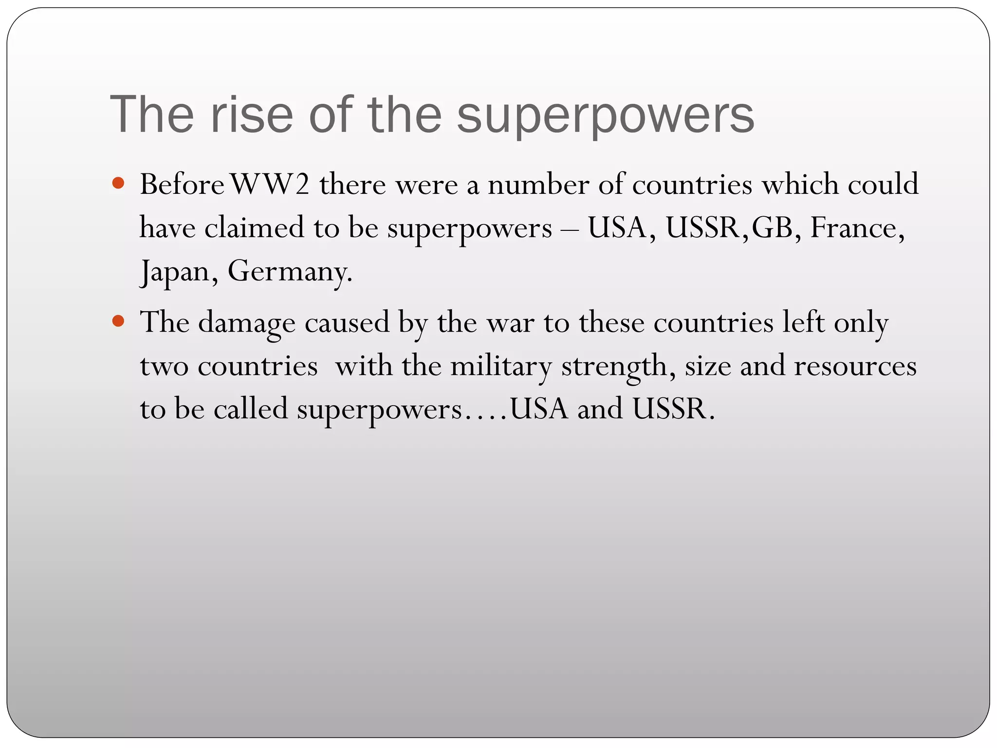 Outbreak of the Cold War | PDF