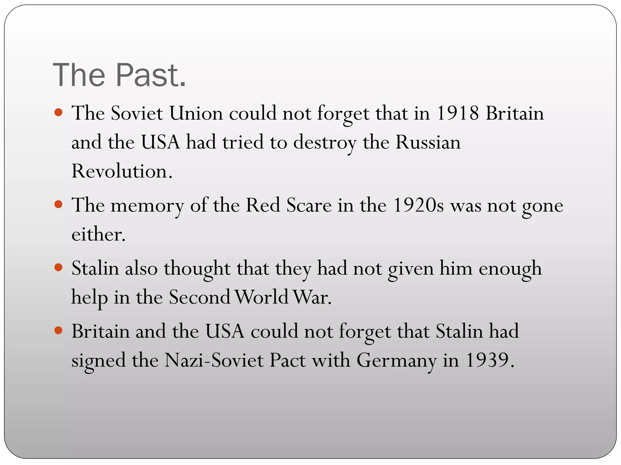 Outbreak of the Cold War | PDF