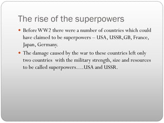 Outbreak of the Cold War | PDF