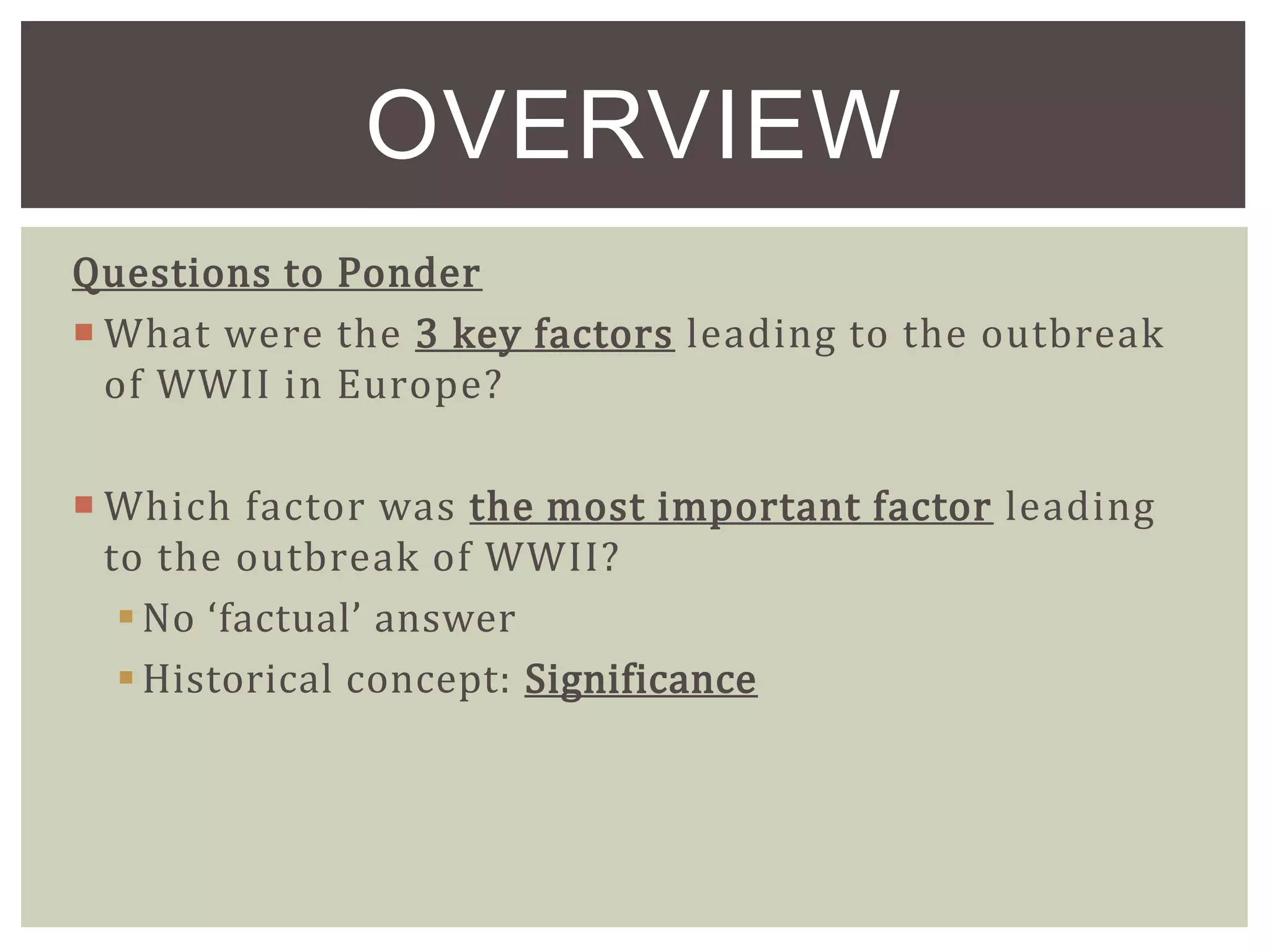 Outbreak of WWII in Europe | PDF