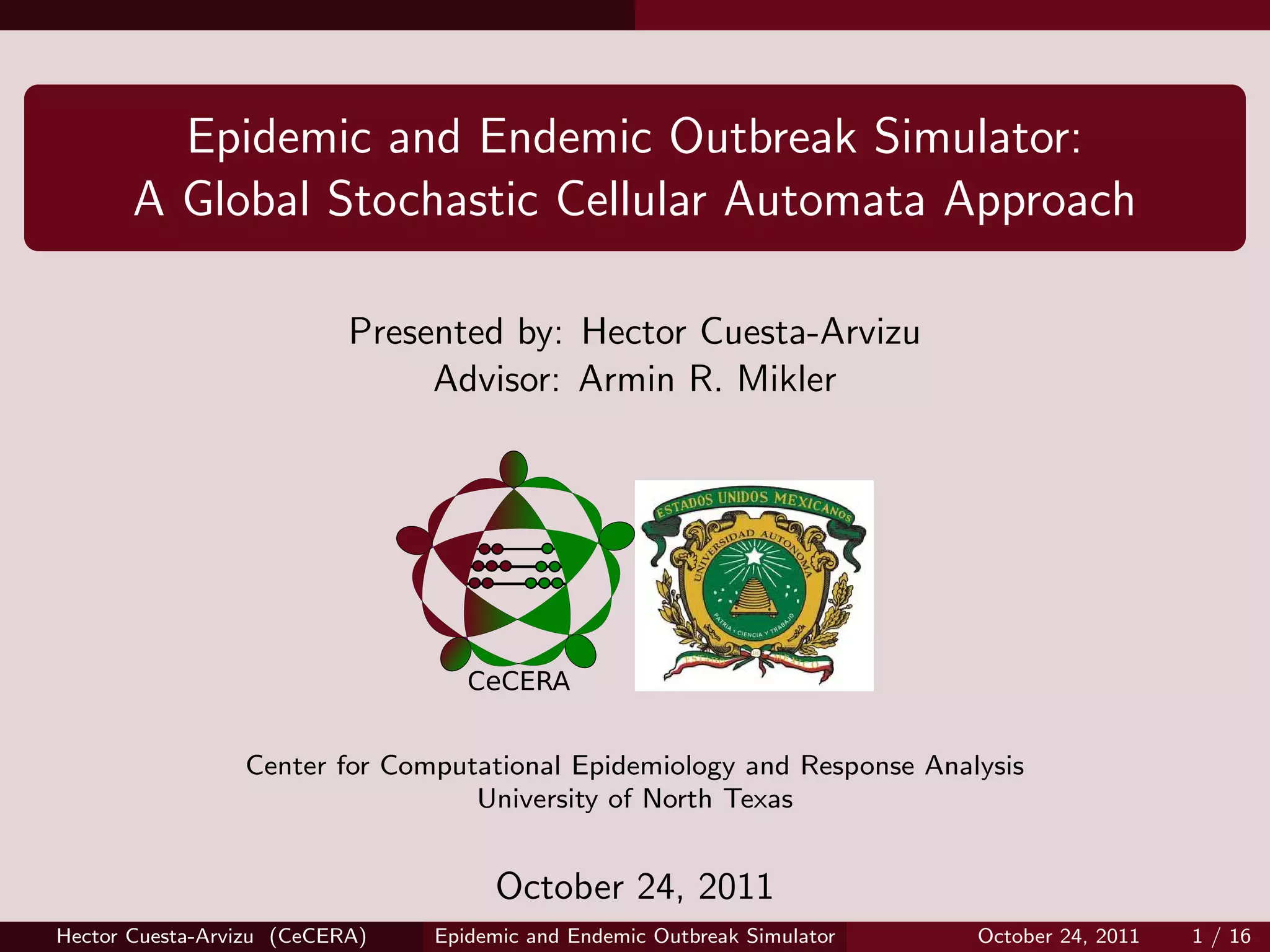 Outbreak Simulator First Presentation | PDF | Infectious Diseases ...
