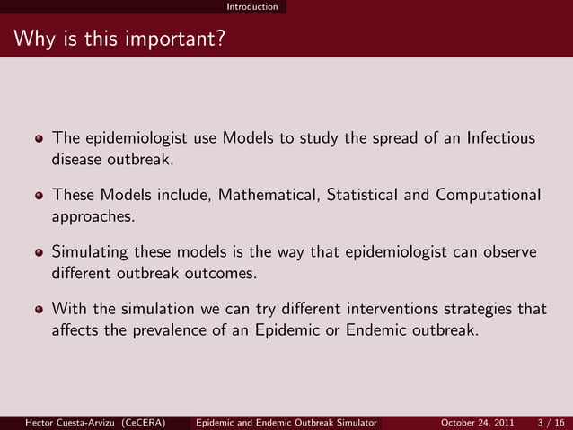 Outbreak Simulator First Presentation | PDF | Infectious Diseases ...