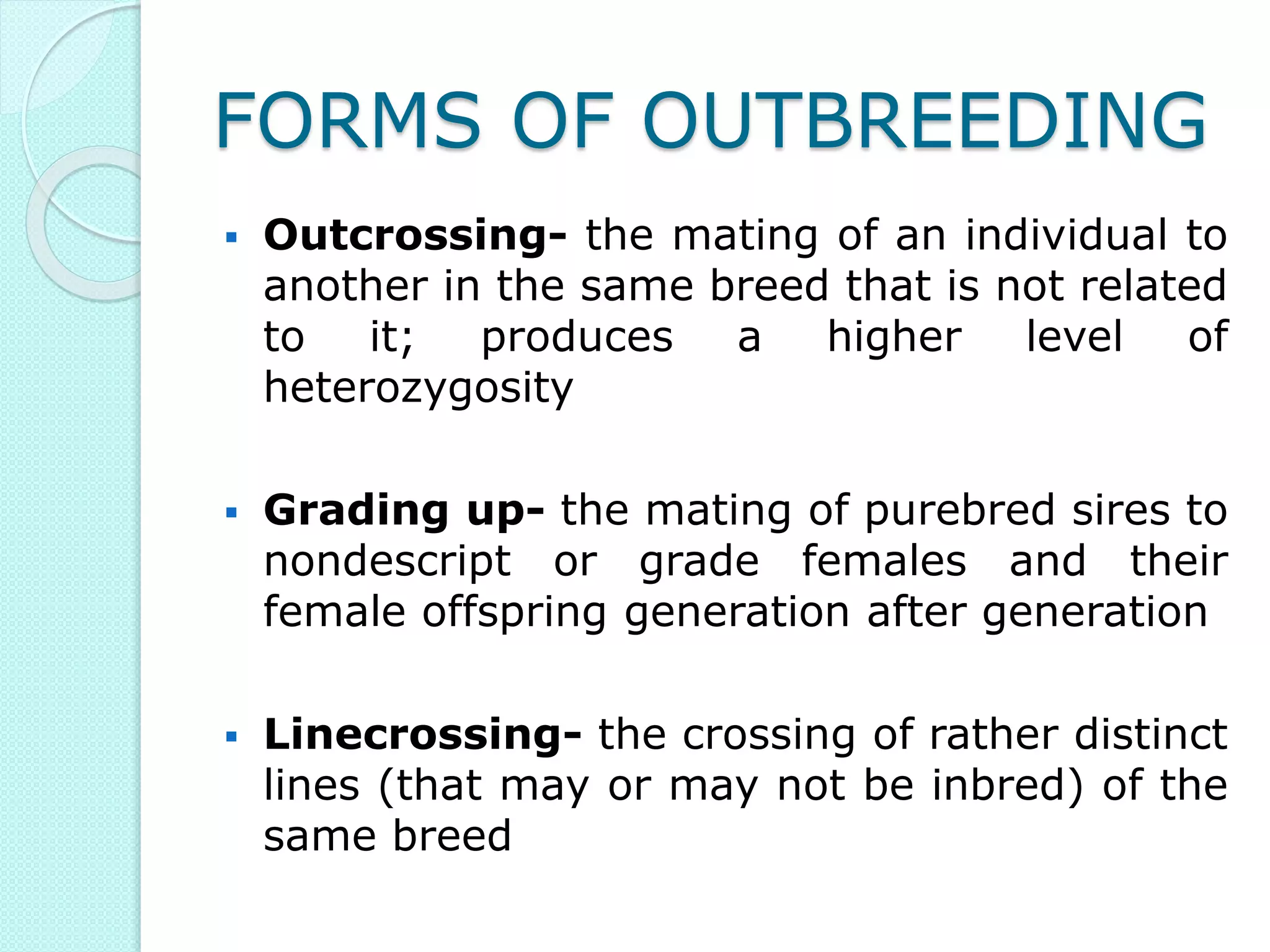 Outbreeding | PPTX