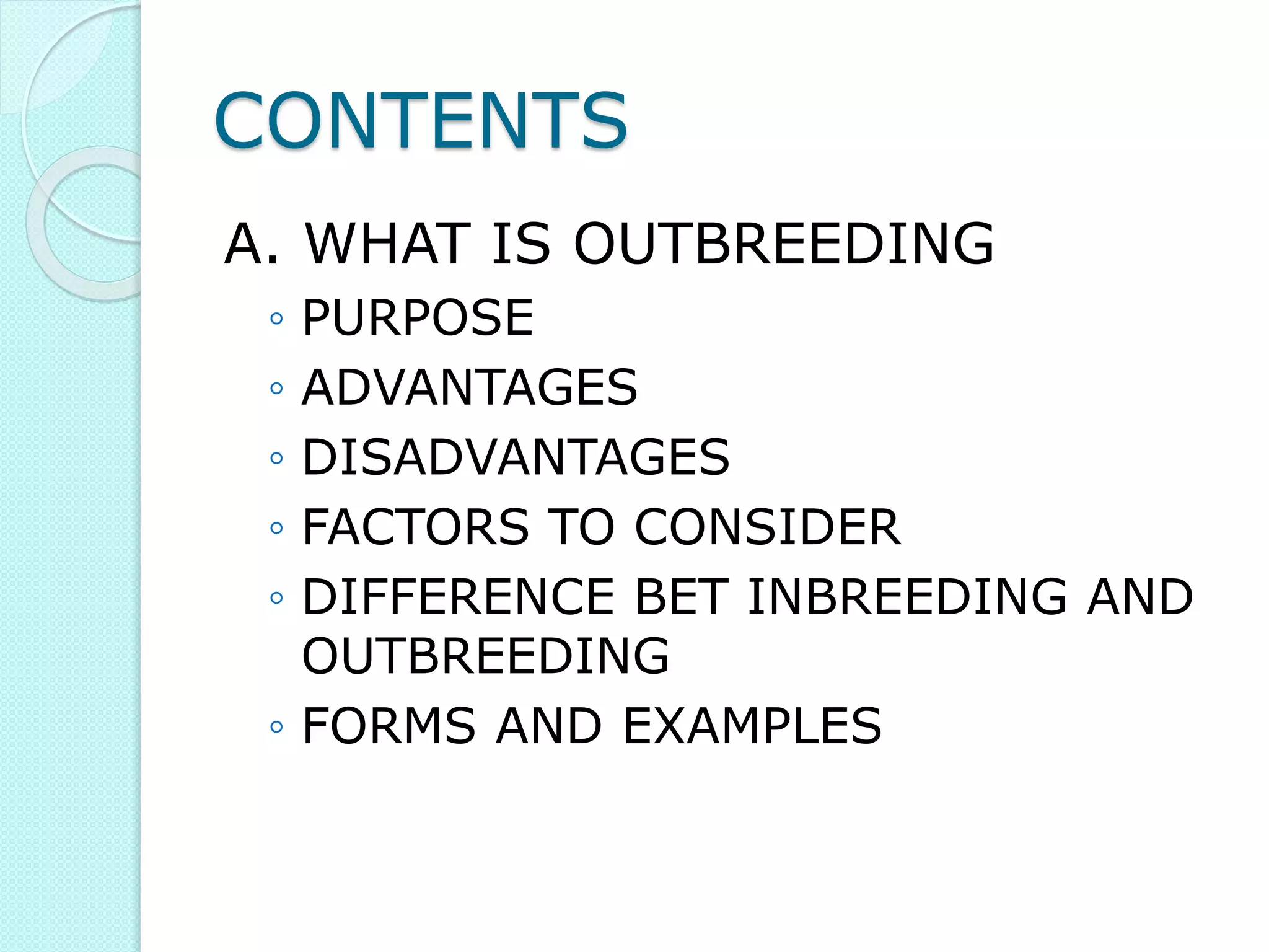 Outbreeding | PPTX