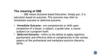 OUTCOME-BASED-EDUCATION-OBE-AND-ASSESSMENT-REPORT-1.pptx | Educational ...