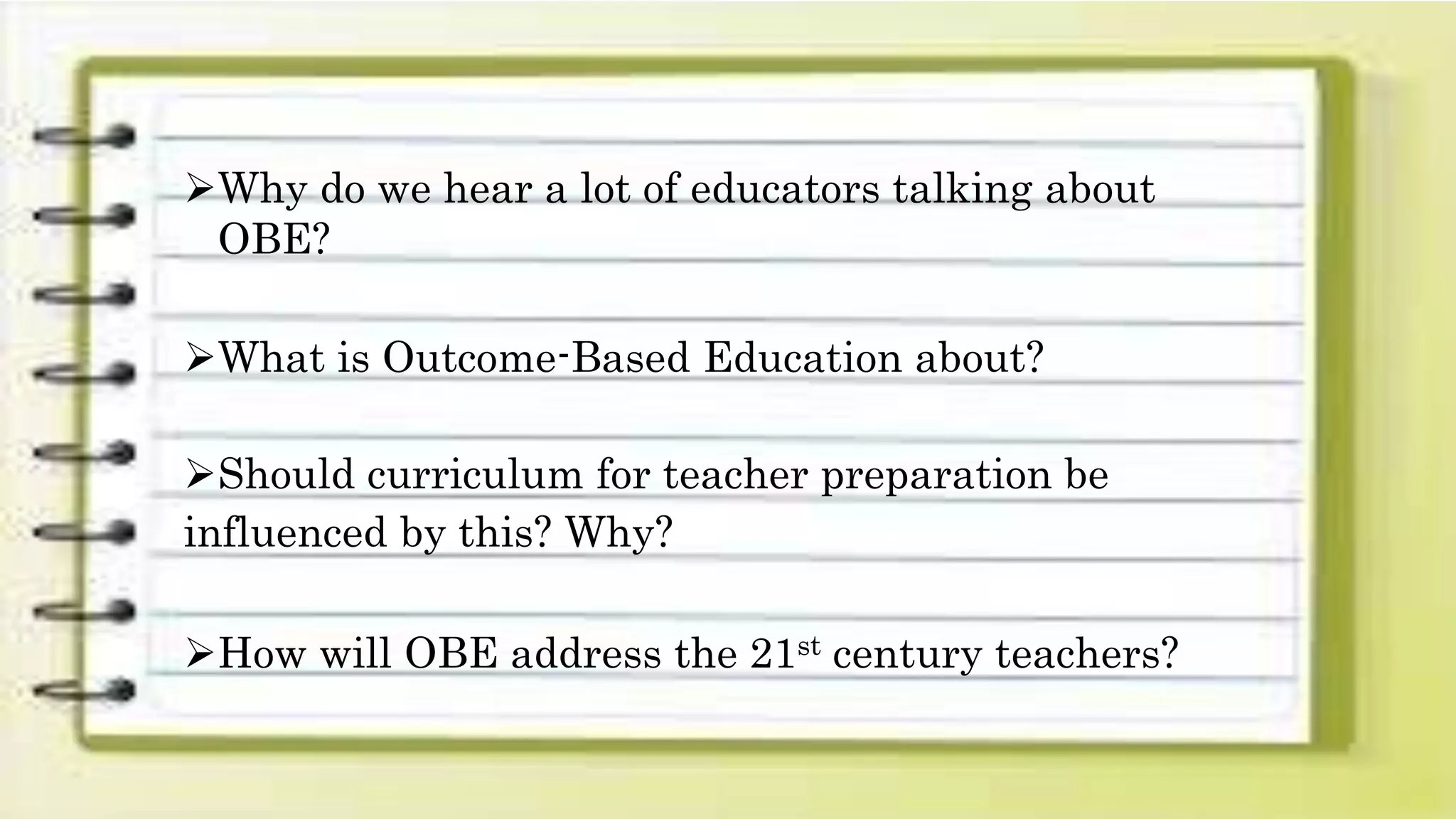 Outcome Based Education | PPTX