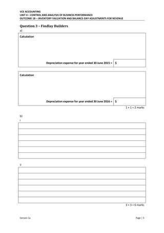 Unit 4 Outcome 1B - Answer Booklet v1a | PDF
