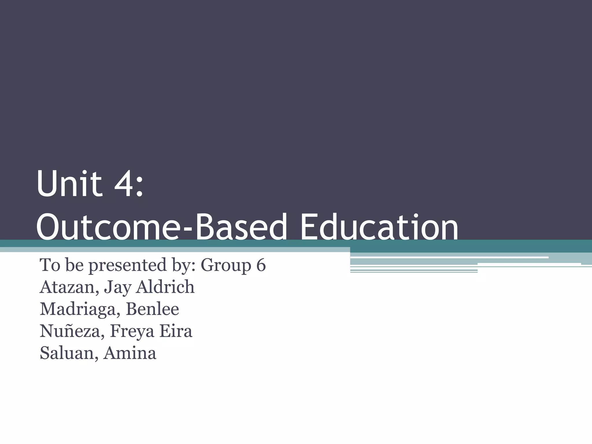 Outcome based education | PPTX
