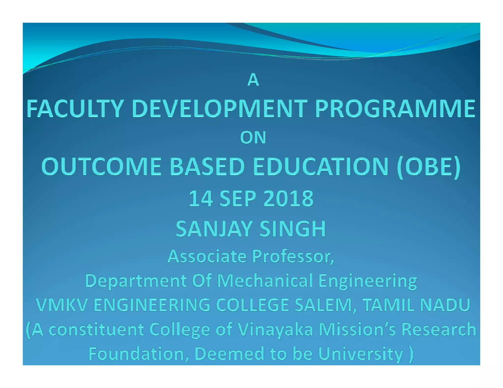 OUTCOME BASED EDUCATION - OBE | PDF