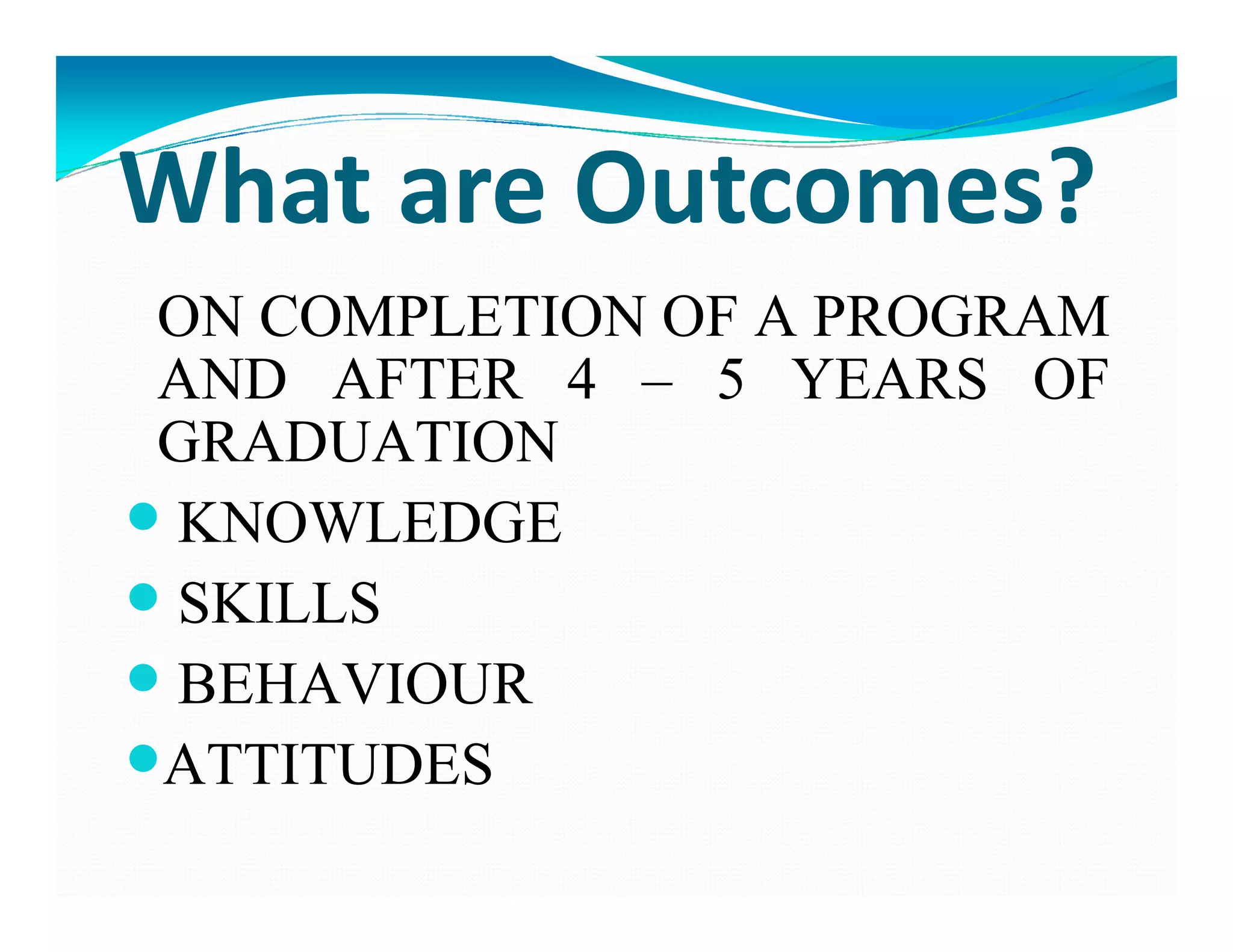 OUTCOME BASED EDUCATION - OBE | PDF