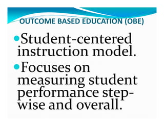 OUTCOME BASED EDUCATION - OBE | PDF