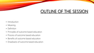 Outcome based education | PPTX