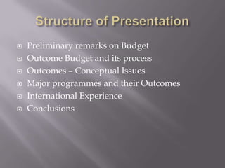 Outcome budget | PPT